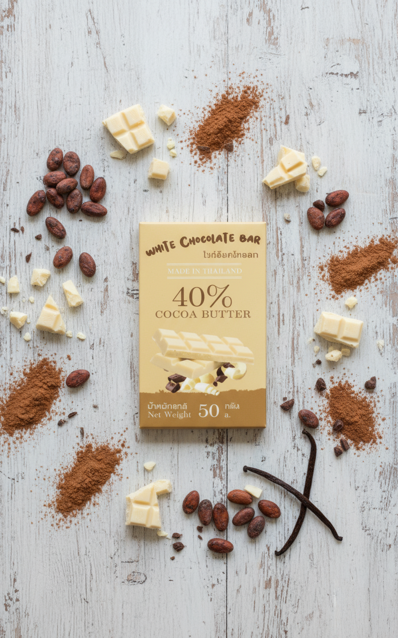 Cocao Kun - White Chocolate Bar (Cocoa Butter) – Welcome To Chiang Rai Shop